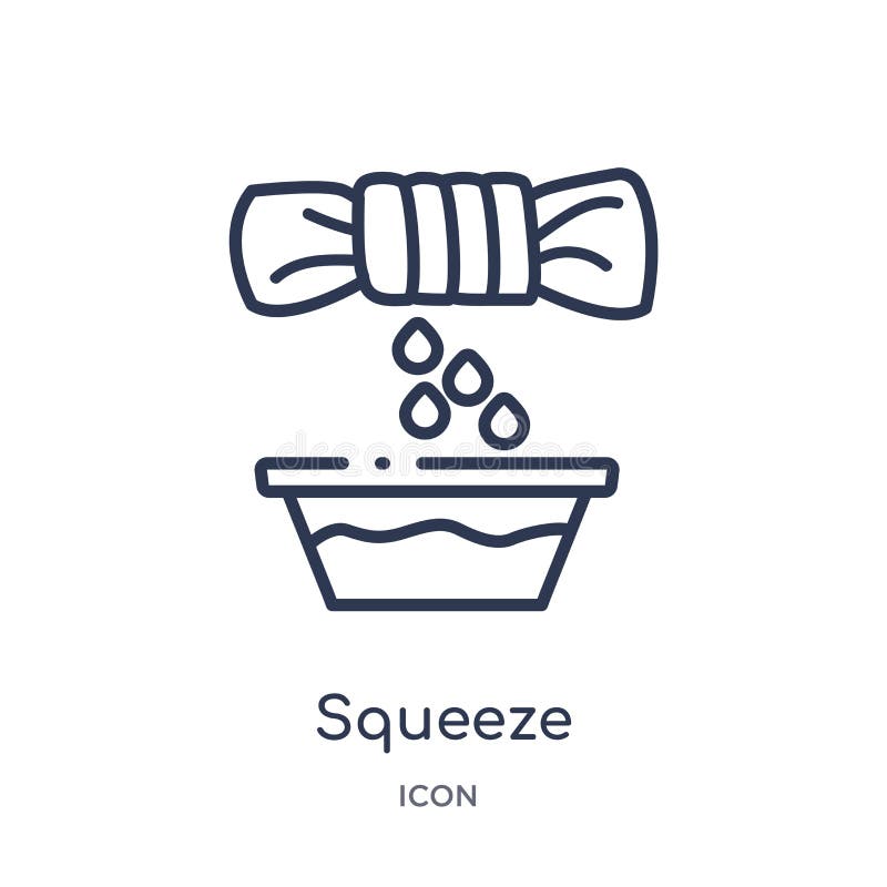 Squeeze Outline Vector Icon. Thin Line Black Squeeze Icon, Flat Vector ...