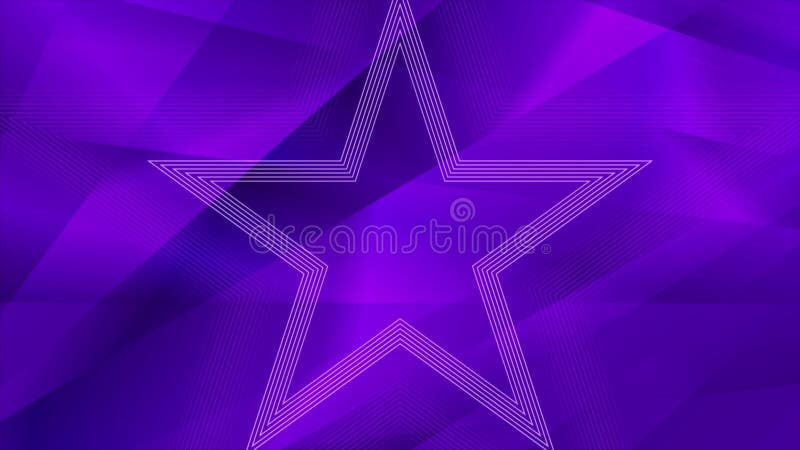 Linear Star Shape on the Violet Low Poly Glossy Motion Background Stock ...