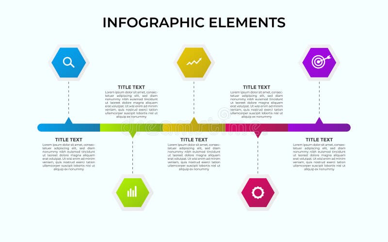 Linear 5 Steps Infographics Bve, 5 Options Workflow Diagram, 5 Step ...