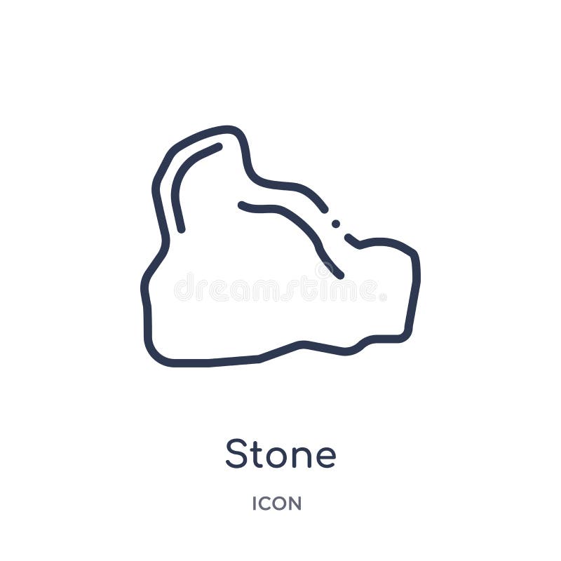 Linear Stone Icon from History Outline Collection. Thin Line Stone Icon ...