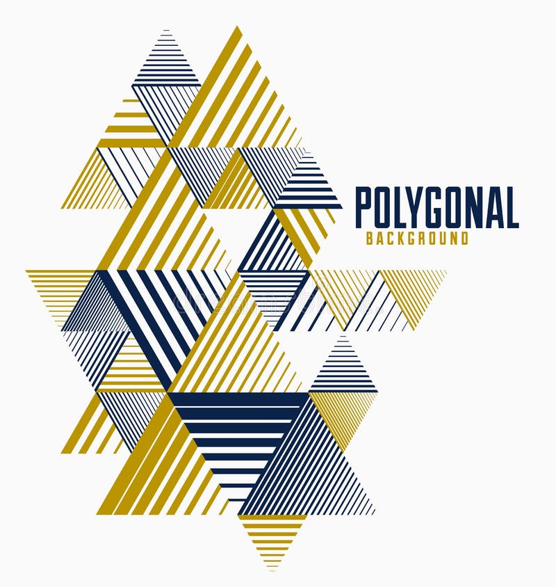 Linear Striped Abstract Vector Dimensional 3D Background with Isolated ...