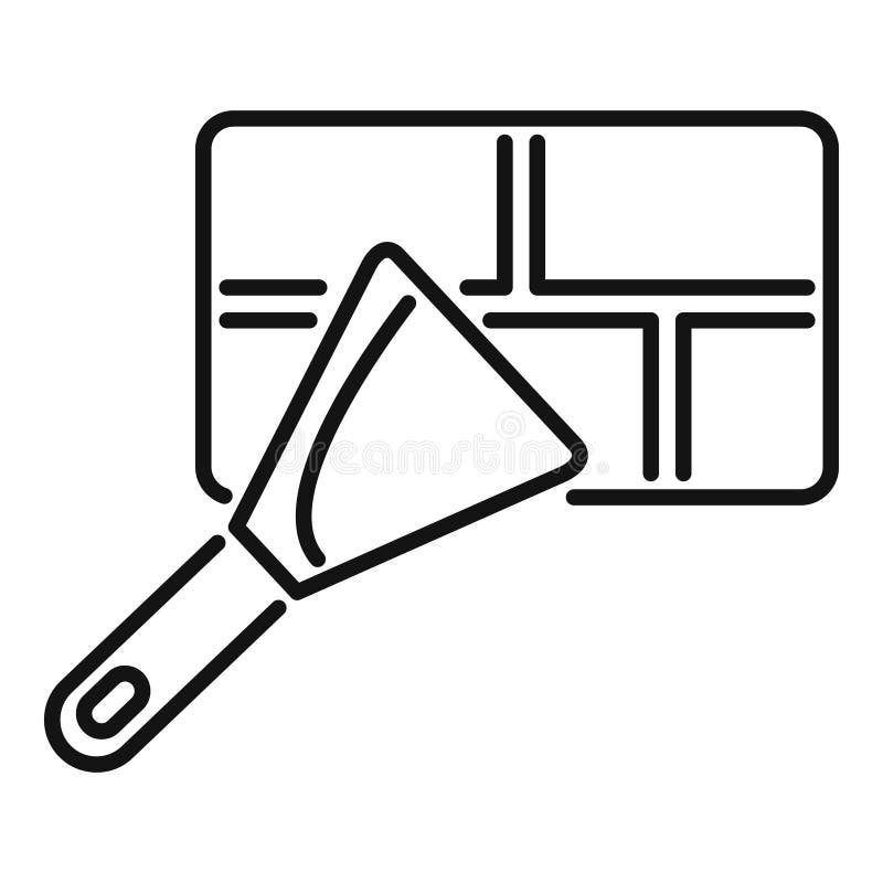 Vector Icon of a Scraper and Paint Swatches Stock Vector - Illustration ...