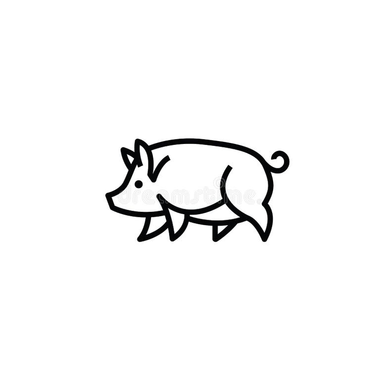 Pig Line Drawing Stock Illustrations – 11,927 Pig Line Drawing Stock ...