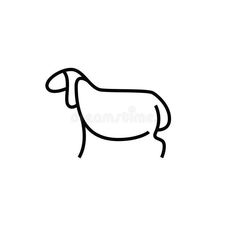 Linear Stylized Drawing Sheep Stock Illustrations – 97 Linear Stylized ...