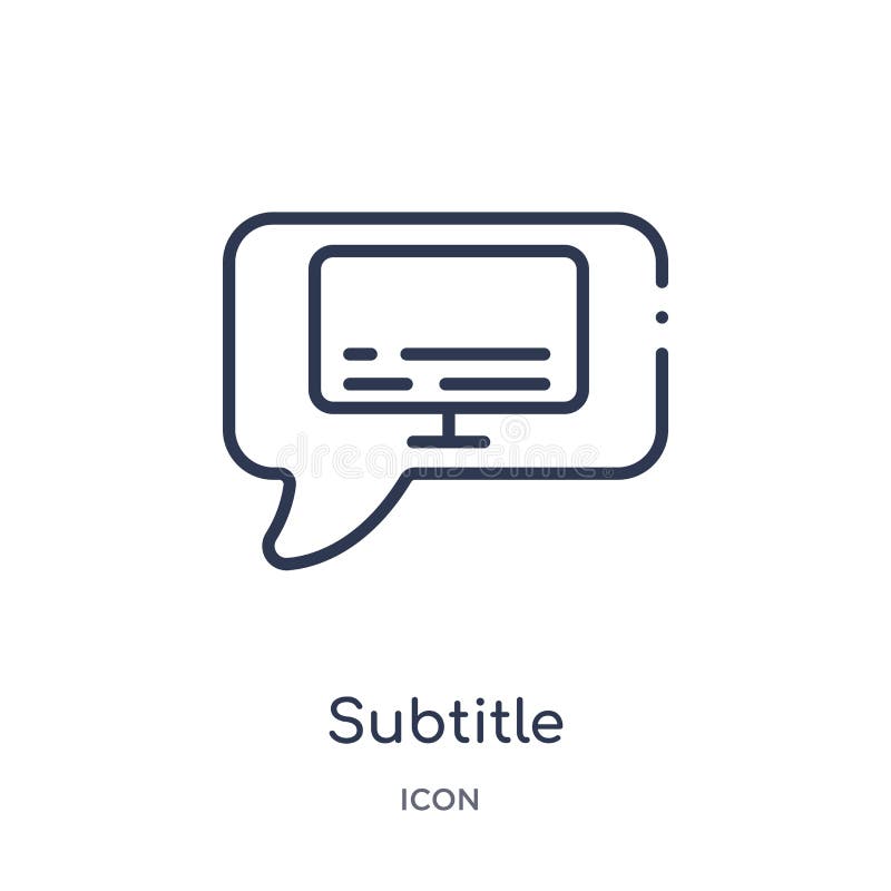 Subtitle Linear Icon. Modern Outline Subtitle Logo Concept on Wh Stock ...