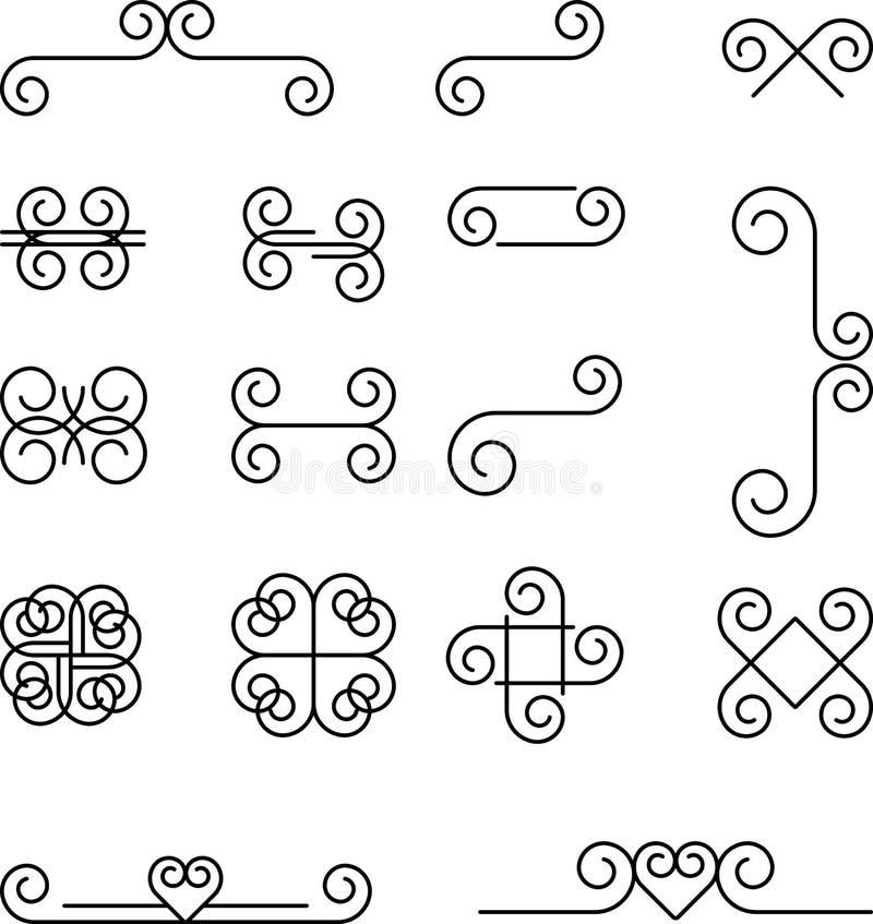 Linear Swirl Symbols Stock Illustrations – 437 Linear Swirl Symbols ...