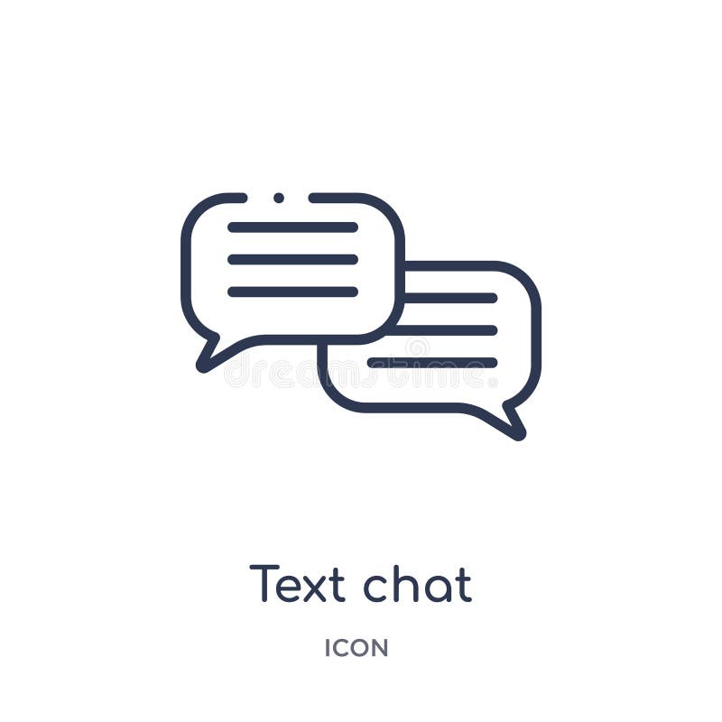 Linear Chat Bubble Icon From Comunation Outline Collection. Thin Line ...
