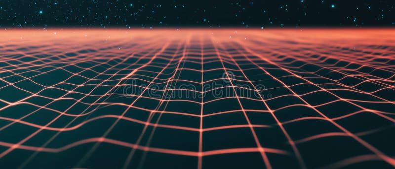 Linear Texture Overlay with Geometric Grid on Black Background Creating ...