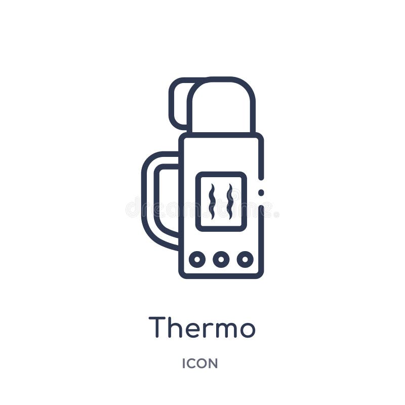 Thermo Flask Icon in Trendy Design Style. Thermo Flask Icon Isolated on ...