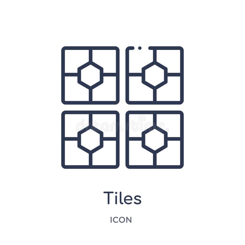 Tiles Icon in Trendy Design Style. Tiles Icon Isolated on White ...