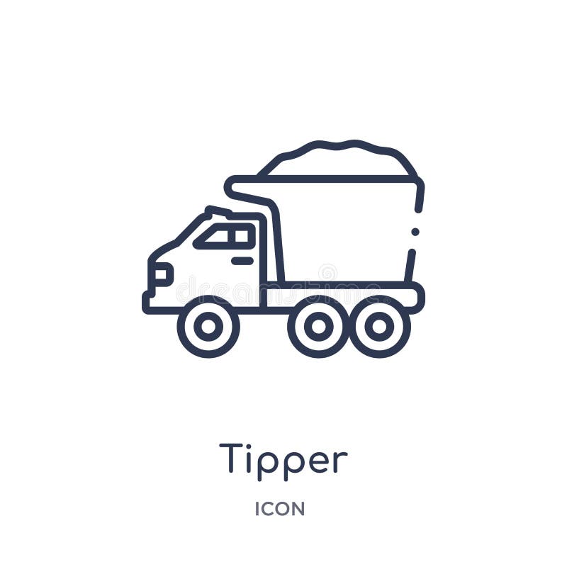 Linear Tipper Icon from Construction Outline Collection. Thin Line ...