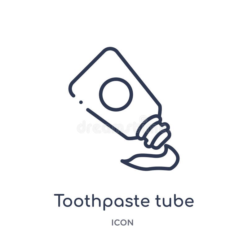 Linear Toothpaste Tube Icon from Dentist Outline Collection. Thin Line ...