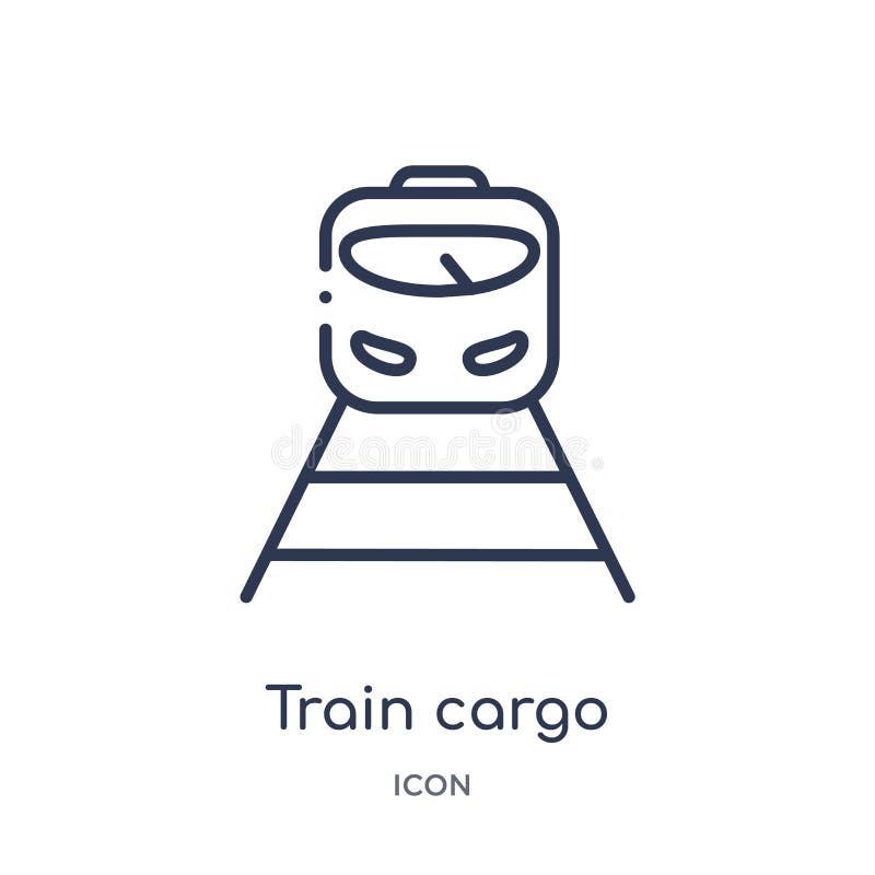 Linear Train Cargo Icon From Industry Outline Collection. Thin Line ...