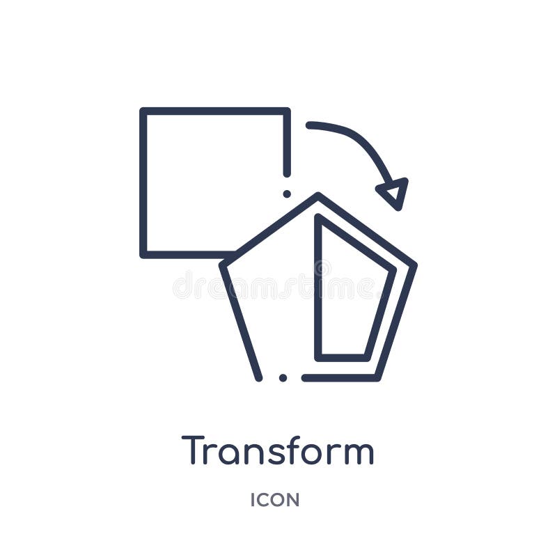 Linear Transform Icon from Geometric Figure Outline Collection. Thin ...