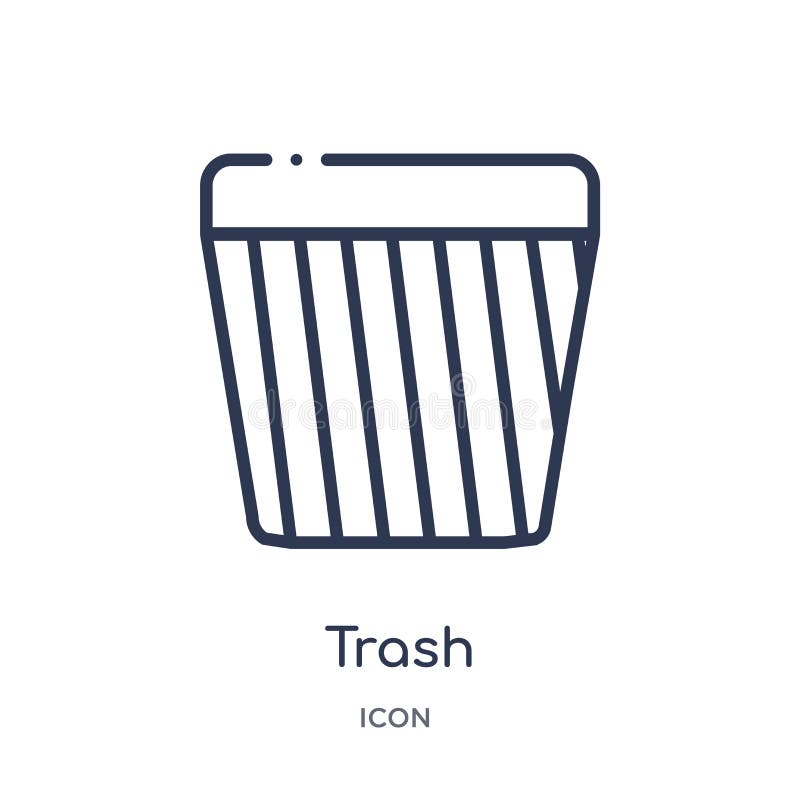 Linear Trash Compactor Icon from Electronic Devices Outline Collection ...