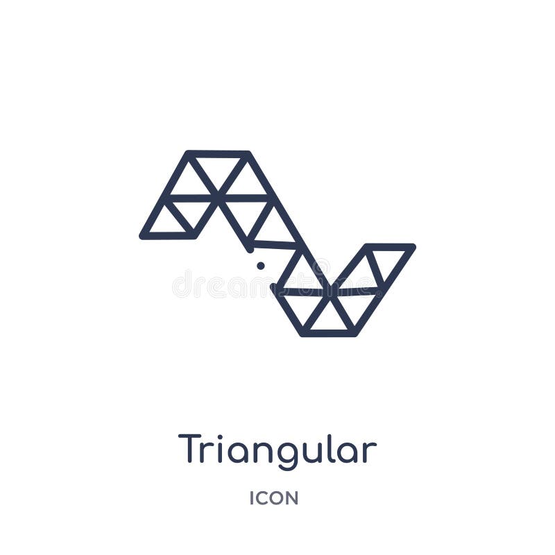 Linear Triangular Shapes Forming Waves Icon from Geometry Outline ...