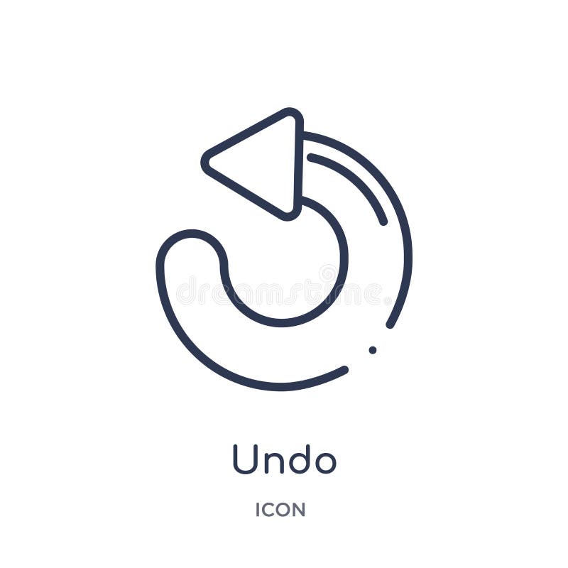 Linear Undo Arrow Icon from Arrows Outline Collection. Thin Line Undo ...