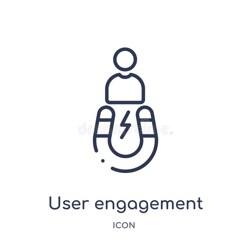 Linear User Engagement Icon from General Outline Collection. Thin Line ...