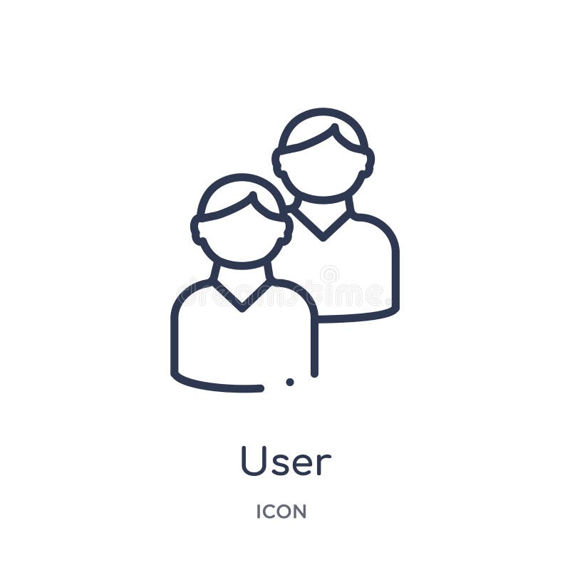 Linear Users Settings Icon from Education Outline Collection. Thin Line ...
