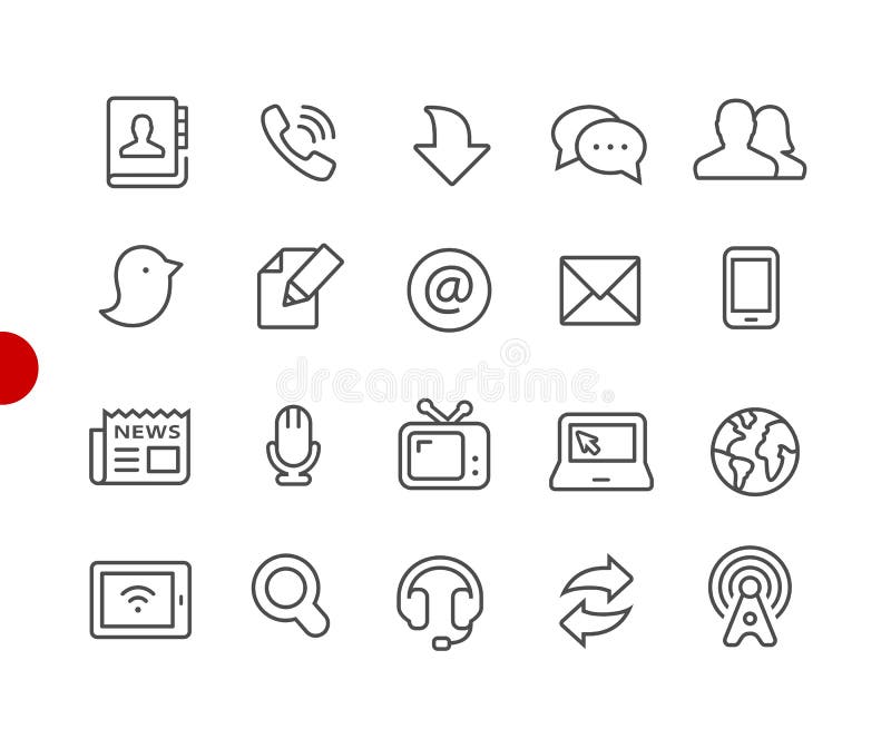 Communications Icons Vector Stock Vector - Illustration of icons, sign ...