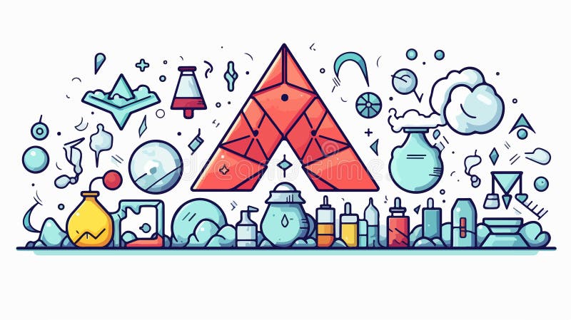 Linear Vector Element Cartoon Illustration Stock Illustration ...