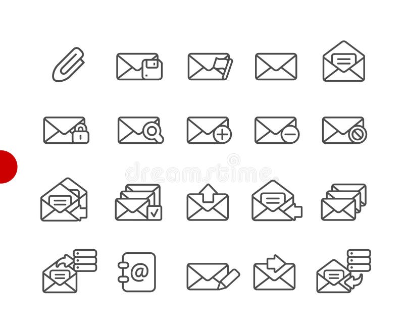 E-mail Icons // Azure Series Stock Vector - Illustration of delete ...