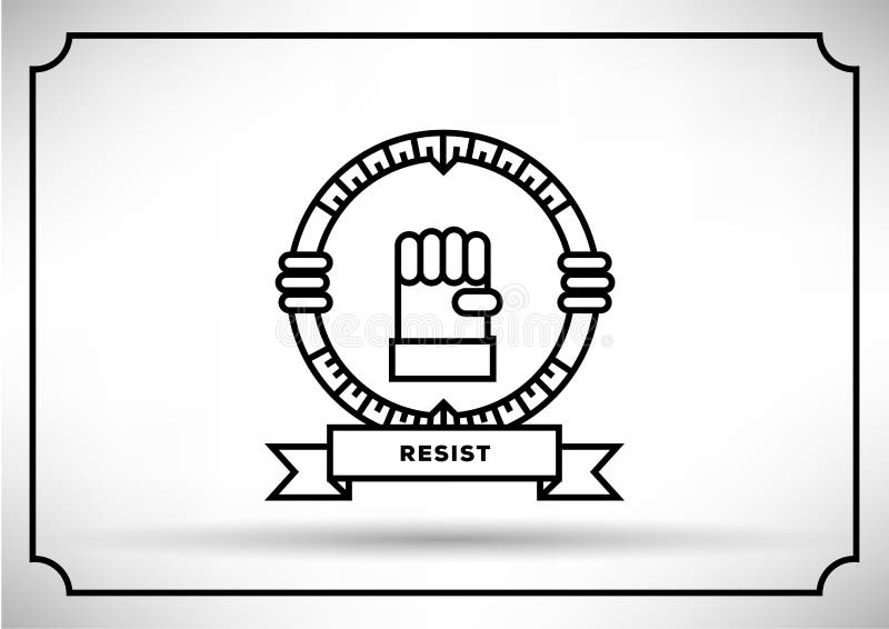 Linear Vector of Fist Icon Design Stock Illustration - Illustration of ...