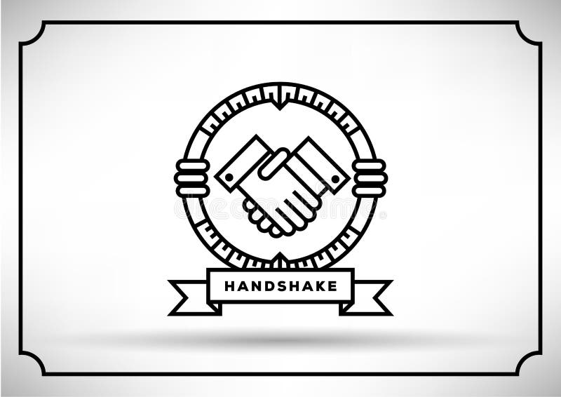 Linear Vector of Handshaking Icon Design Stock Illustration ...