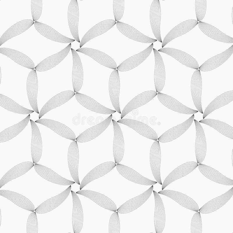 Linear Vector Pattern Repeating Abstract A Linear Leaf Each Circling