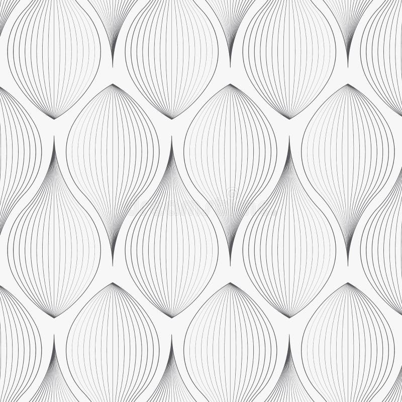 Linear Vector Pattern Repeating Linear Abstract Leaves On Garland