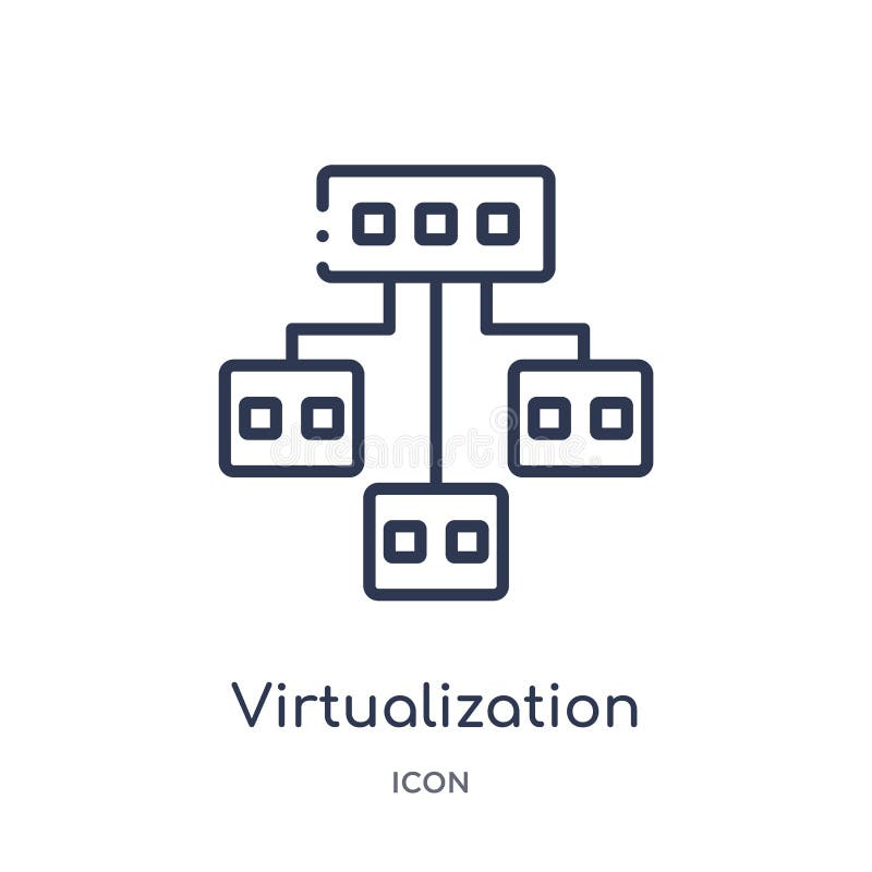 Virtualization Icon. Trendy Flat Vector Virtualization Icon on W Stock ...