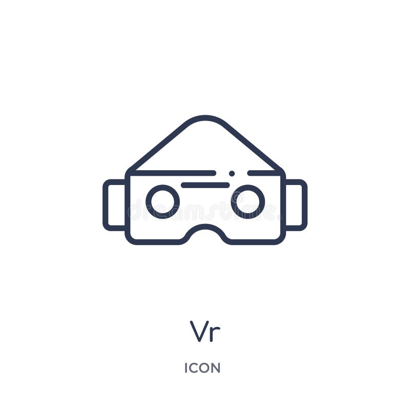 VR headset outline icon stock vector. Illustration of illustration ...