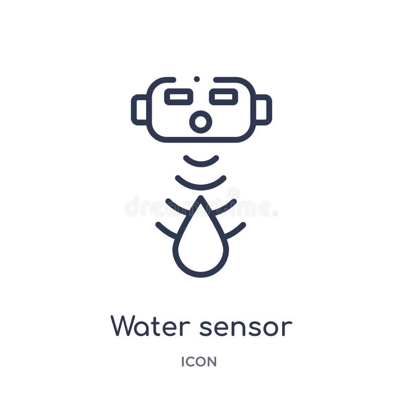 Linear Water Sensor Icon from General Outline Collection. Thin Line ...