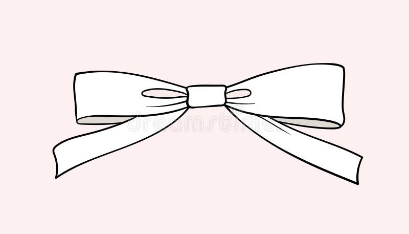 Linear White Bow Vector Concept Stock Vector - Illustration of ...
