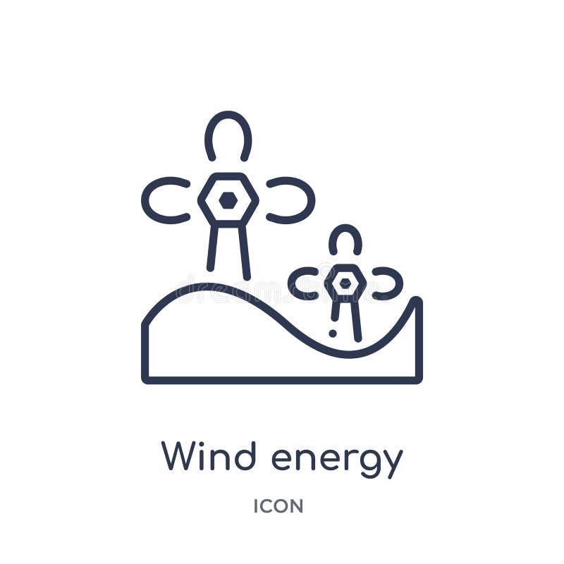 Linear Wind and Bend Trees Icon from Meteorology Outline Collection ...