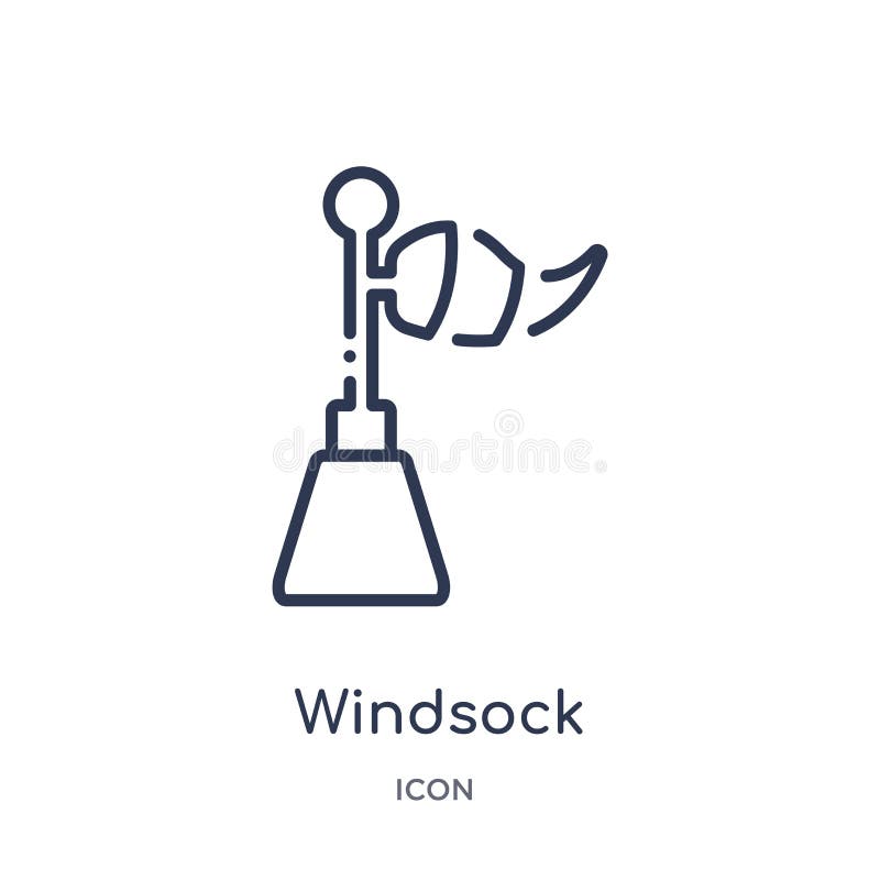 Windsock Icon in Trendy Design Style. Windsock Icon Isolated on White ...