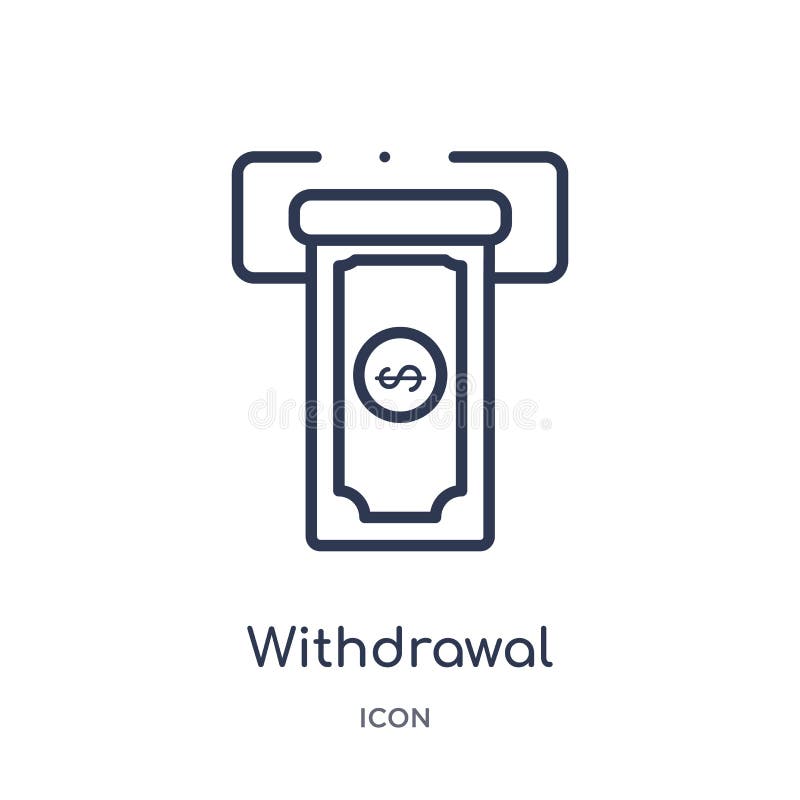 Withdraw Icon in Trendy Design Style. Withdraw Icon Isolated on White ...