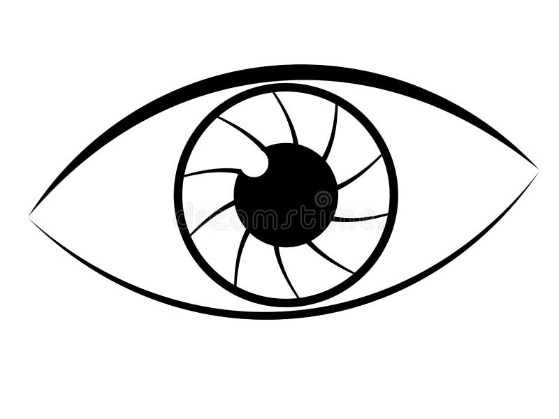 Lineart del ojo simple ilustración del vector. Ilustración de muestra ...