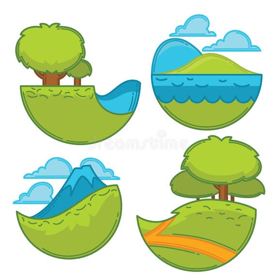 Lineart nature stock vector. Illustration of linear, ecology - 70949222