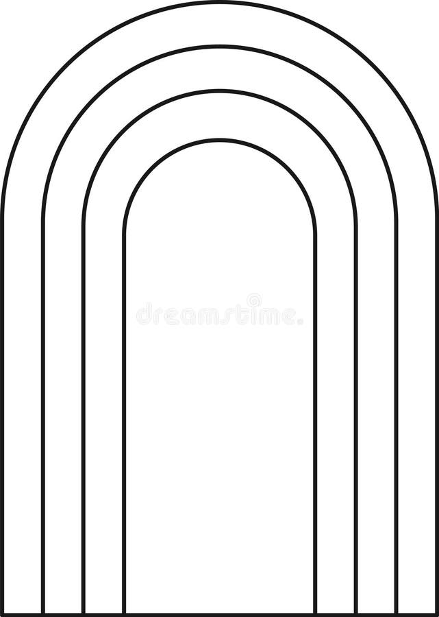 Lined Arch Shape stock illustration. Illustration of background - 328747456