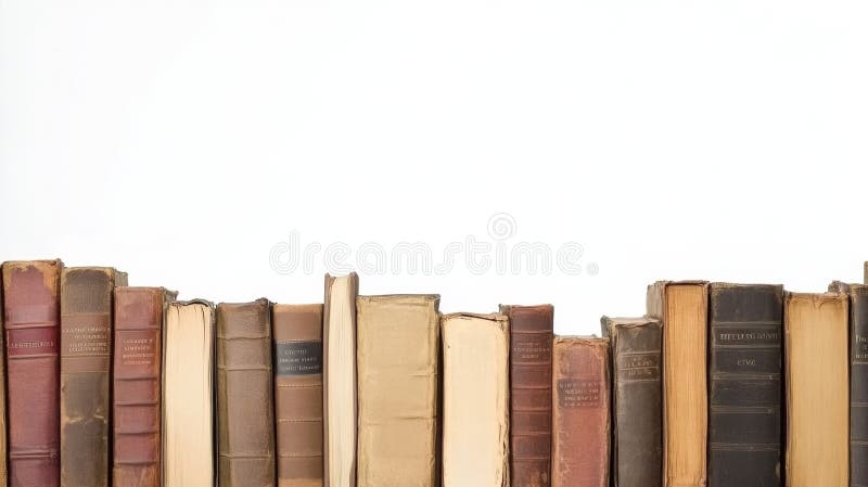 A Lined Collection of Books Representing Different Genres Rests on a ...