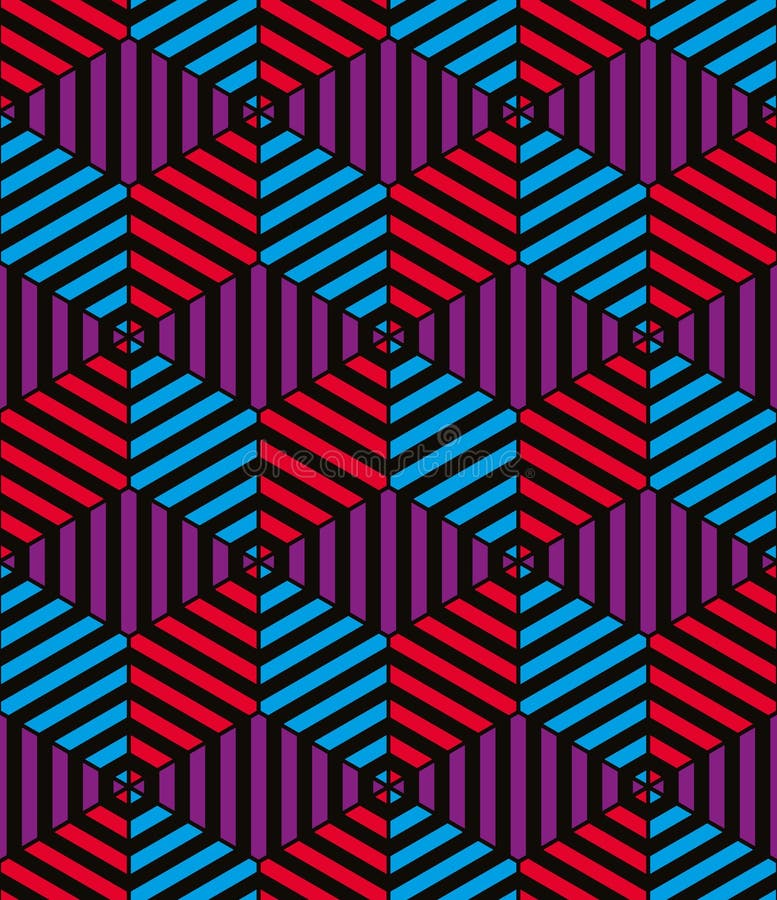 Lined 3d Cubes Seamless Pattern, Geometric Stock Vector - Illustration ... Lined 3d Cubes Seamless Pattern, Geometric Stock Vector - Illustration ...