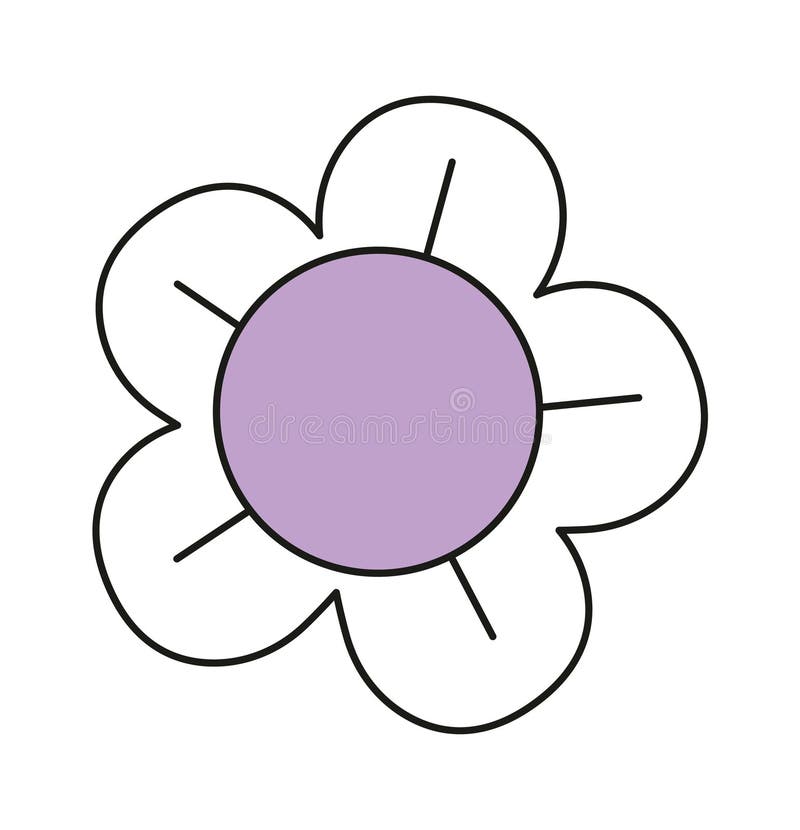 Lined Daisy Flower Head stock vector. Illustration of daisy - 274069368