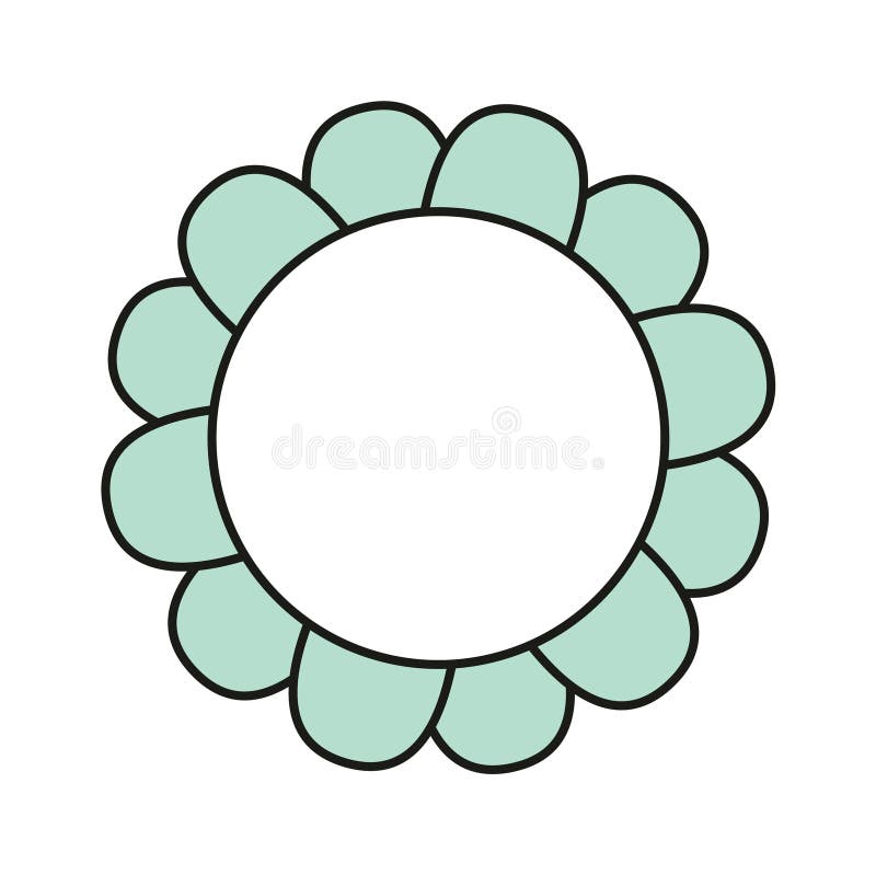 Lined Daisy Flower Head stock vector. Illustration of daisy - 274069368