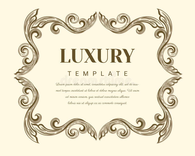 Lined Design Frame, Text Frames, Vintage Ornate Frame Stock Vector ...