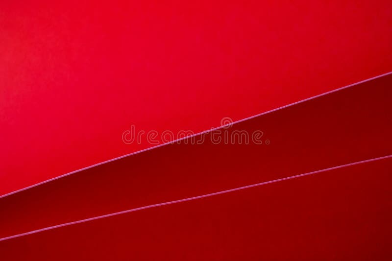 Lined Design Red Paper. Copy Space on Monochrome Paper Stock Photo ...