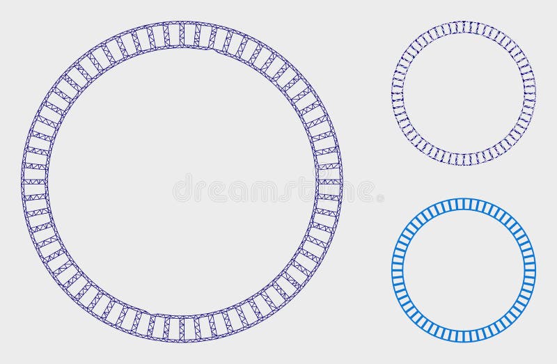 Lined Double Circle Frame Mosaic Icon of Unequal Pieces Stock Vector ...