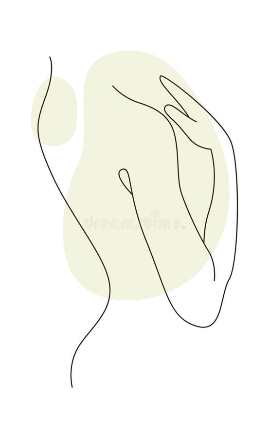 Lined Female Side Body Part Stock Illustration - Illustration of ...
