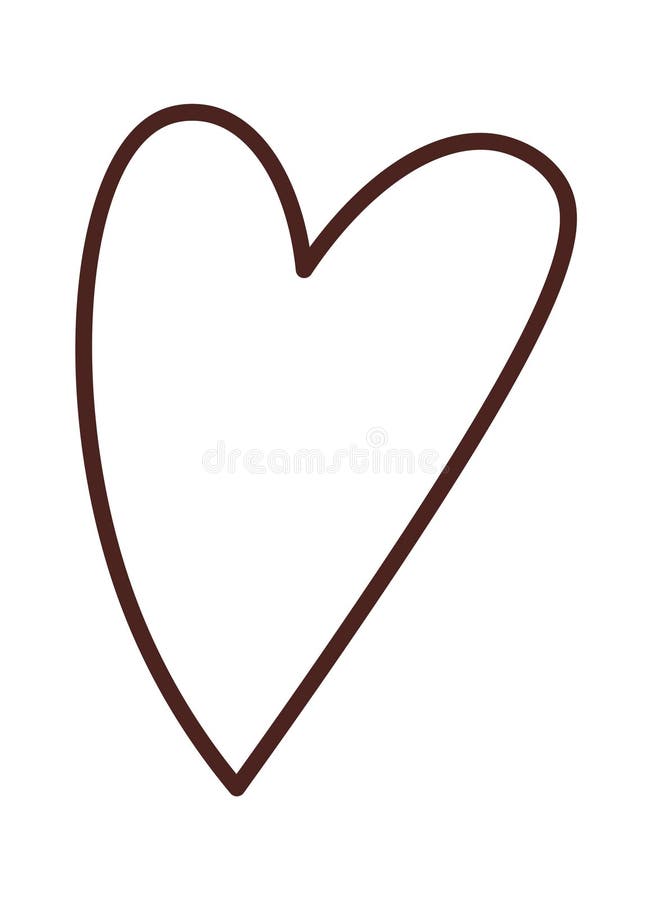 Lined heart shape stock vector. Illustration of flat - 272905782