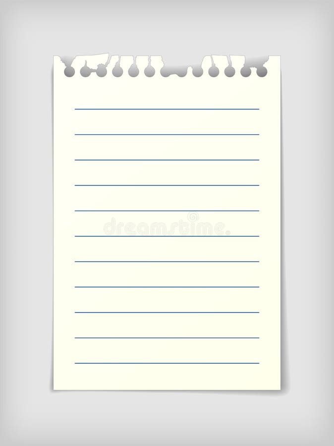 Note Paper Sheet with Squares Stock Vector - Illustration of grid ...